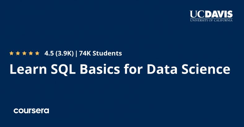 Learn SQL Basics for Data Science Specialization | 3C