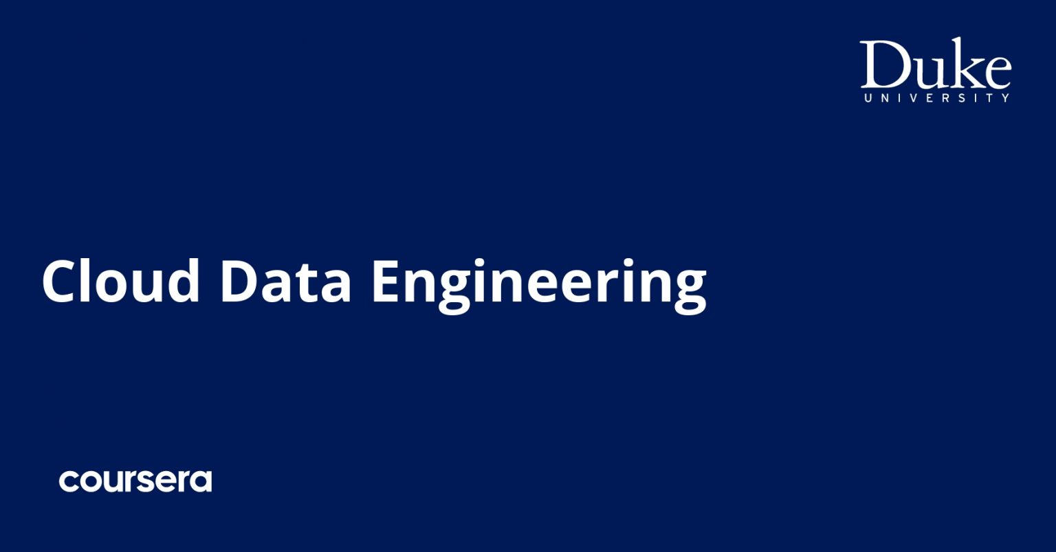 Cloud Data Engineering - Building Cloud Computing Solutions at Scale