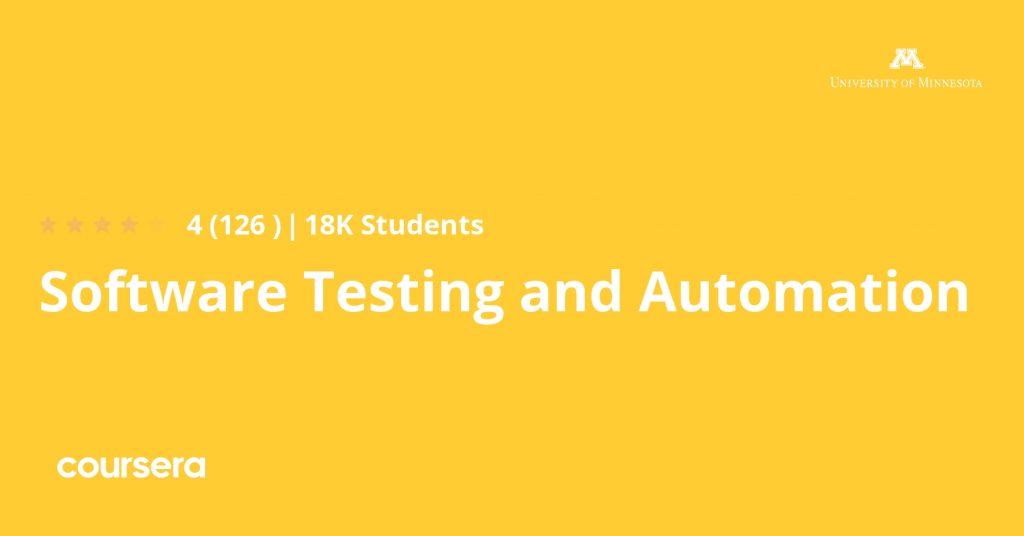 Software Testing And Automation Specialization Testing Courses