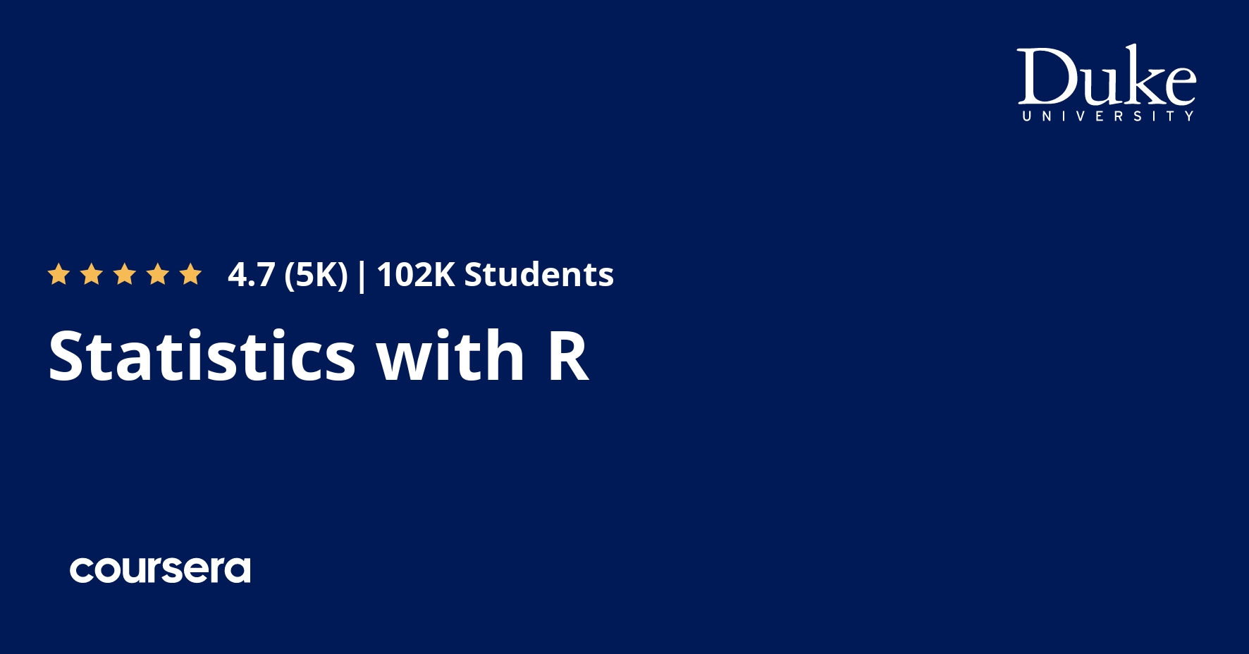 Statistics with R Specialization | Duke University Online Course